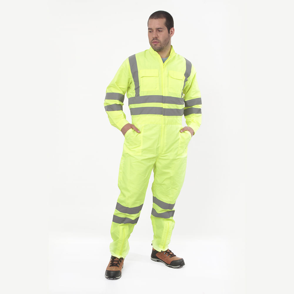 Overol Alta Visibilidad Amarillo Flúor - Max Service